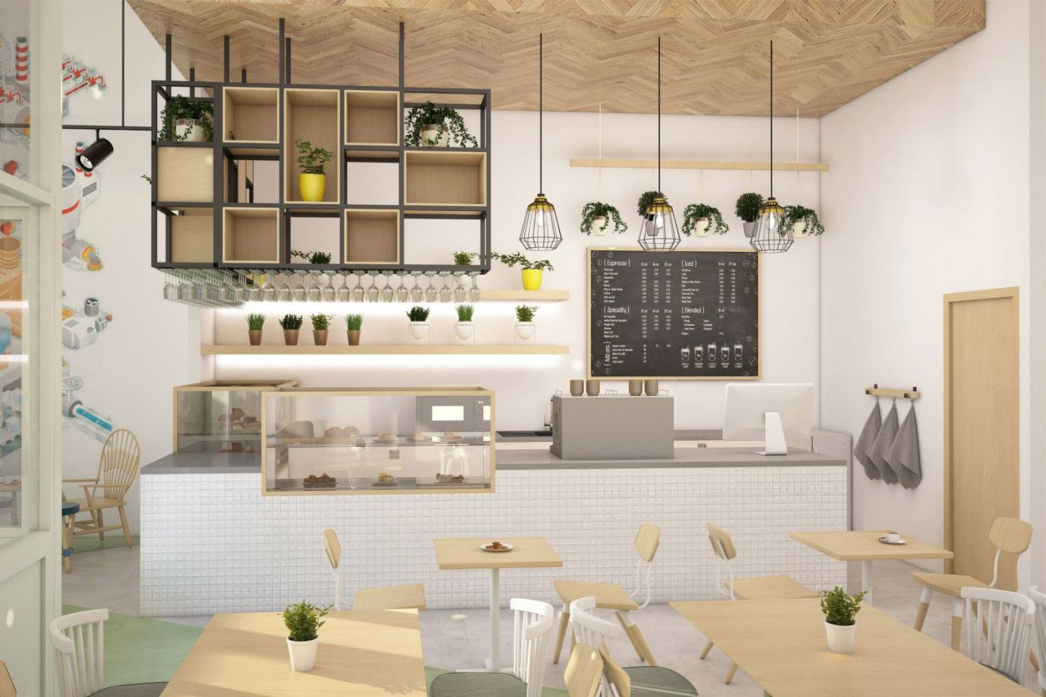 THIẾT KẾ QUÁN CAFE C’EST SI BON - QUÁN CAFE BA TRONG MỘT | KENDESIGN ...